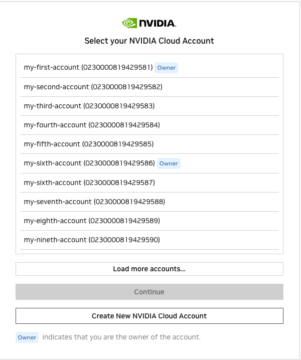 NVIDIA Cloud Account - Portal